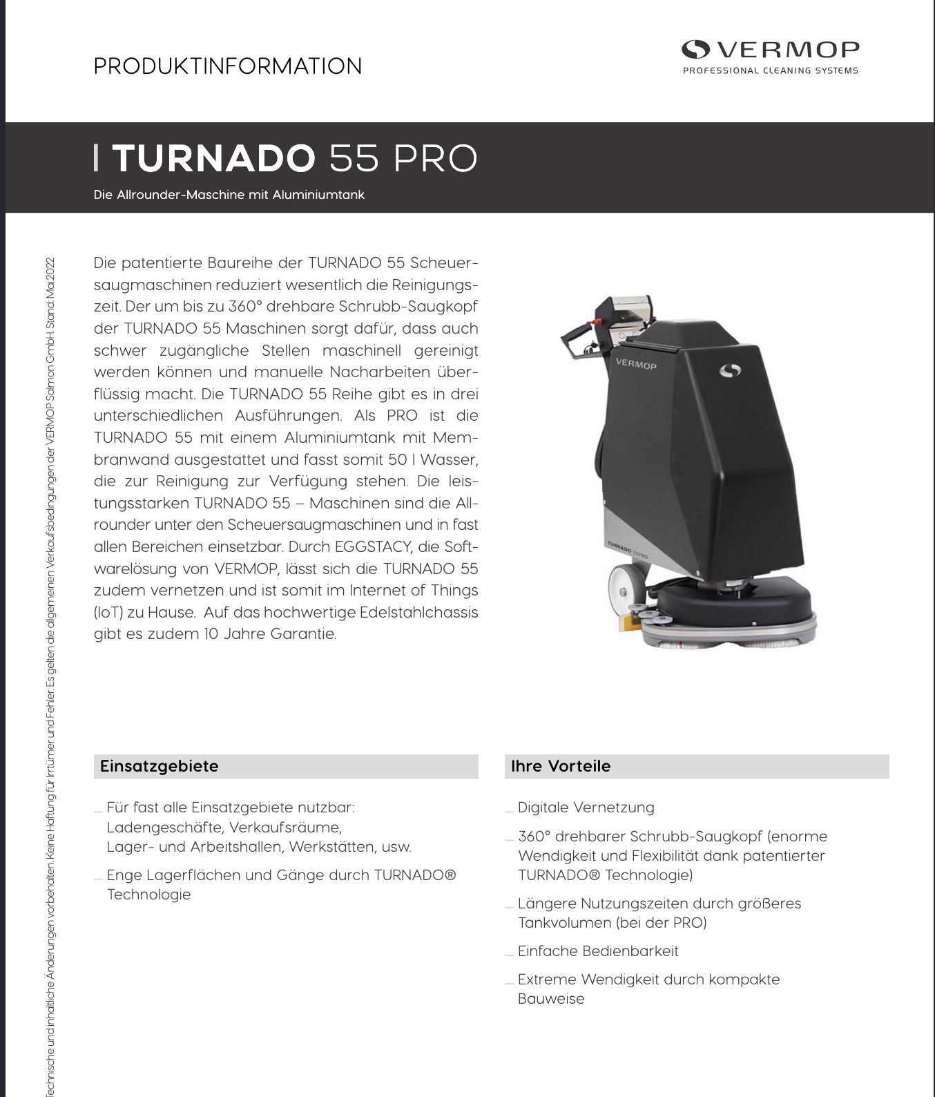 Turnado 55 PRO - Vermop